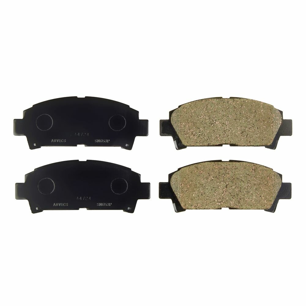 Комплект передних тормозных колодок Advics SN653P для Toyota Avensis (1997-2003), Toyota Caldina (1997-2002), Toyota Camry (1982-1993)