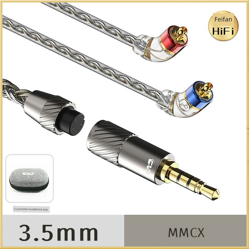 CVJ TS800 8-жильный 200-жильный кабель из бескислородной меди, 3.5мм, 1.2м, MMCX, без микрофона