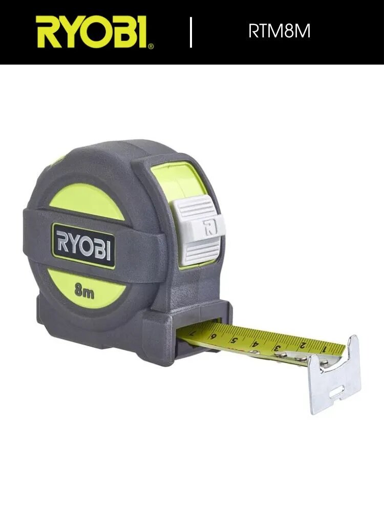 Рулетка Ryobi RTM8M 8 м арт. 5132004361