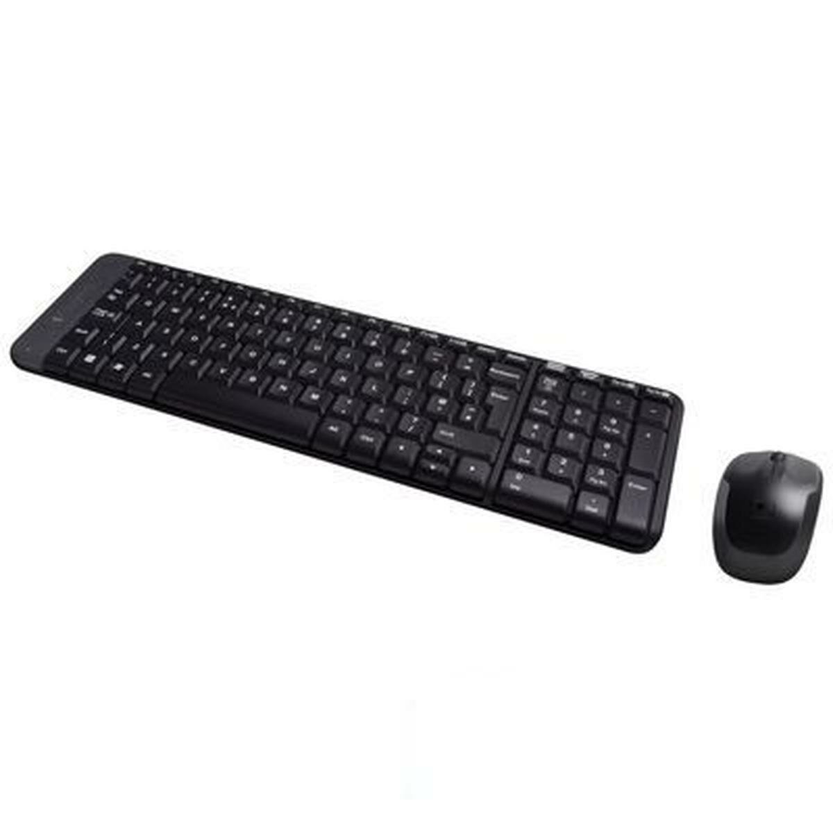 Набор клавиатура+мышь Logitech MK220, беспроводной, USB, черный (920-003169), 8 уп.