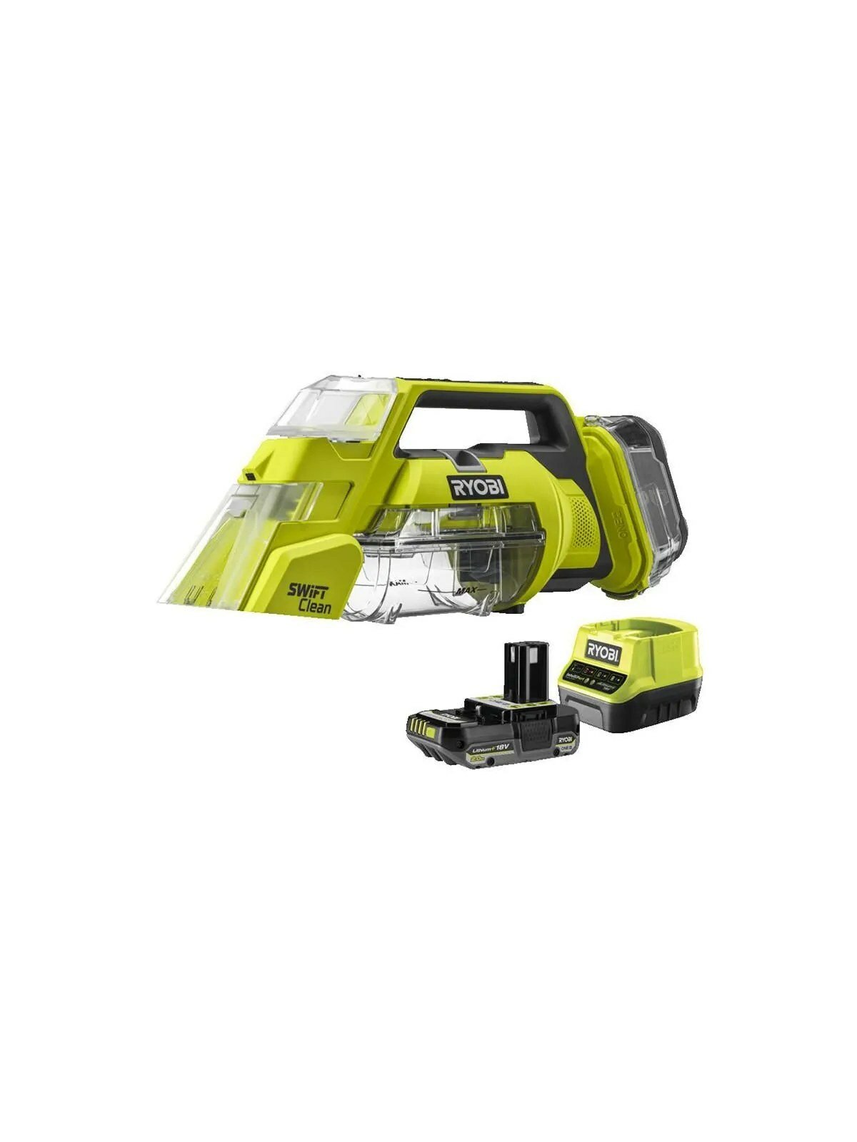 Пылесос аккумуляторный Ryobi RDC18-1C20G ONE+, 18 В, для ковров и мебели, 1 акк х 2,0 Ач, арт. 5133006331