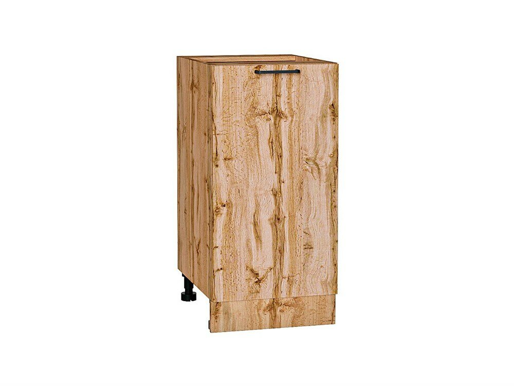 VVT Шкаф нижний с 1-ой дверцей Флэт Дуб Вотан, Wotan Oak 2S, 400 В*Ш*Г 816*400*478, фасад ЛДСП Wotan Oak 2S, корпус Дуб Вотан Wotan Oak 2S