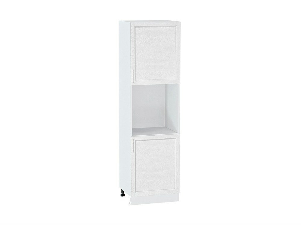VVT Шкаф пенал с 2-мя дверцами под технику Сканди Белый, White Softwood, 2140 В*Ш*Г 2132*600*576, фасад МДФ White Softwood, корпус Белый White Softwood