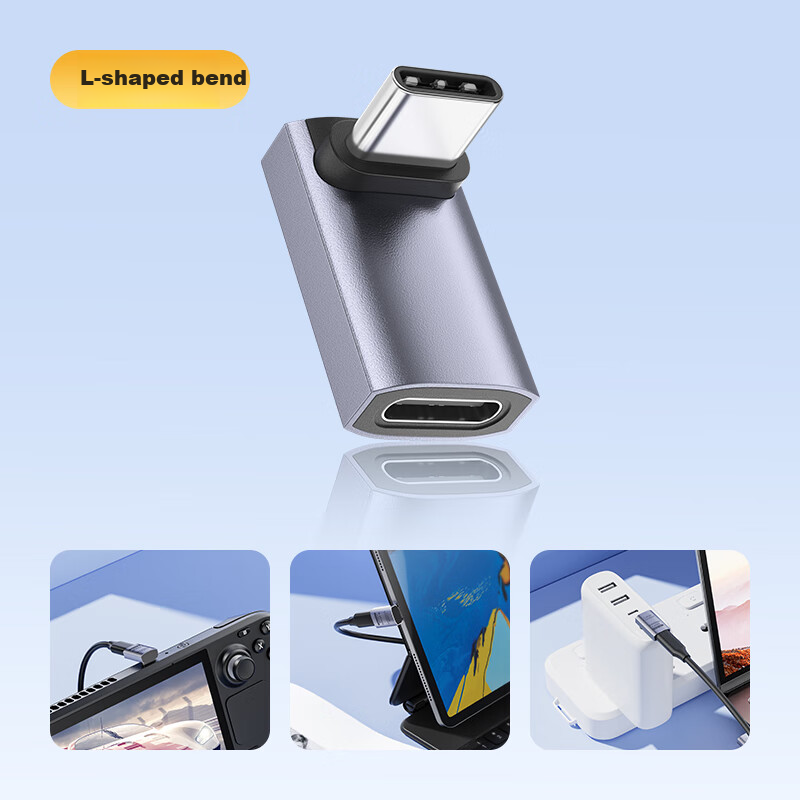 USB4 Type-C правый угол адаптер 240Вт быстрая зарядка 40Гбит/с кабель совместимый с Thunderbolt 4/3 для iPhone 15 iPad