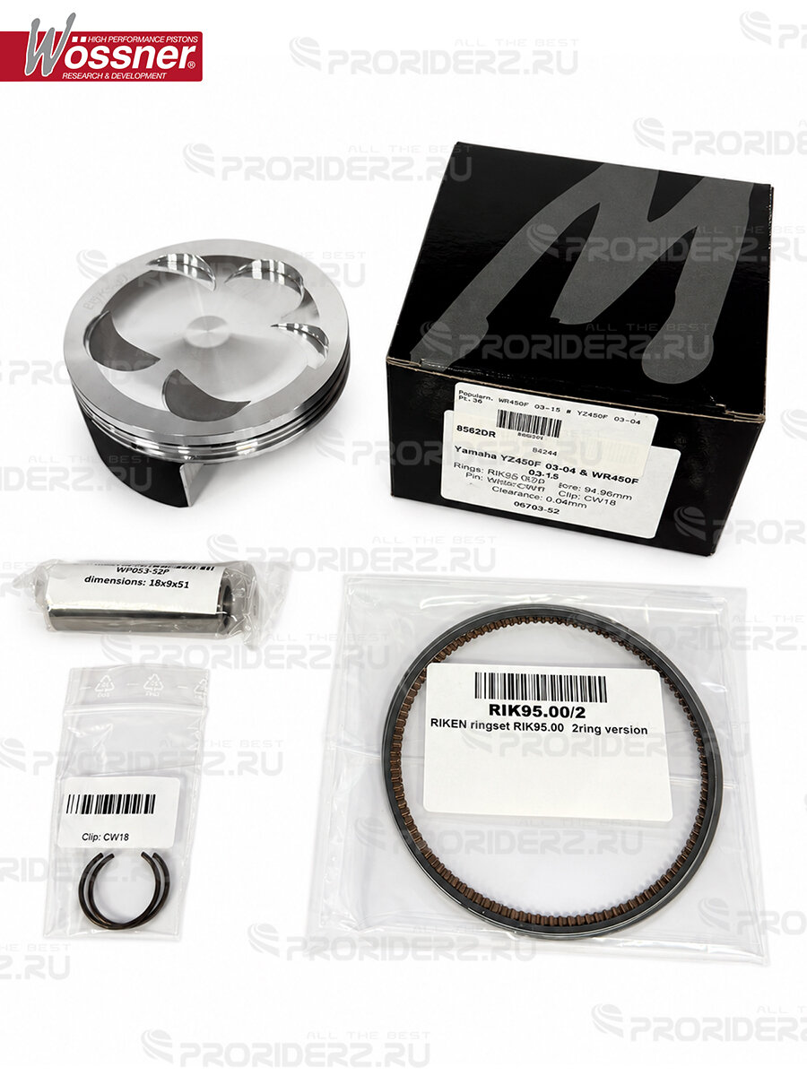 Поршень для мотоцикла WR450F 03-15 # YZ450F 03-04 от бренда Wossner 8562DA