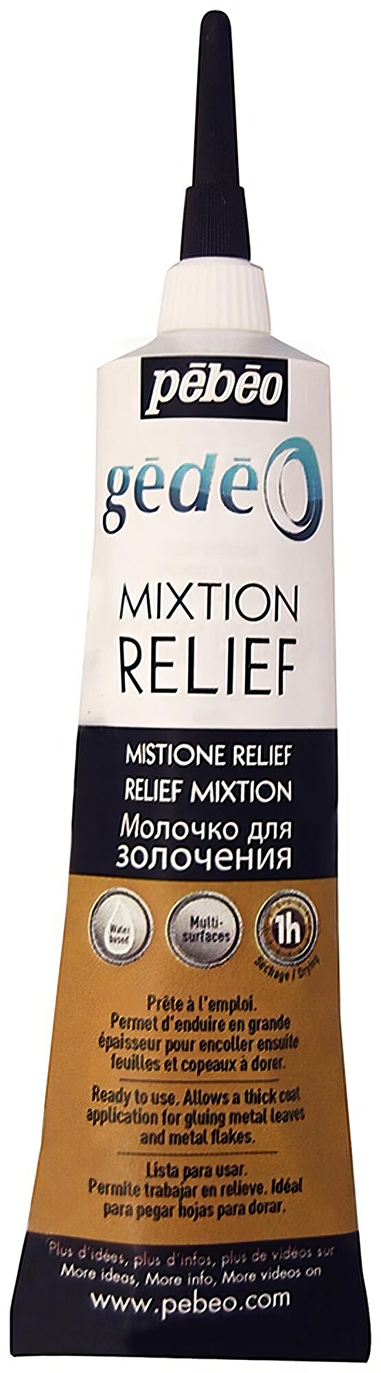 PEBEO Клей-контур для фольги и потали Gedeo Mixion relief 37 мл 766545