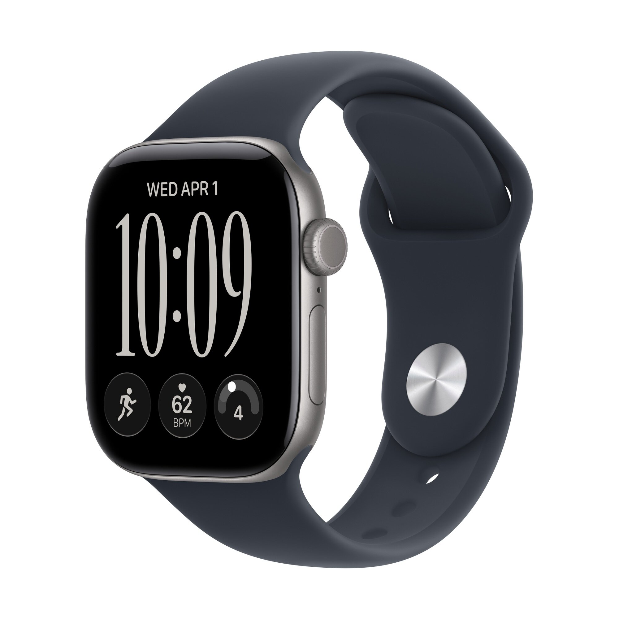Смарт-часы Apple Watch Series 12 GPS 42mm Space Gray Aluminium, Navy Blue Sport Band, размер M/L