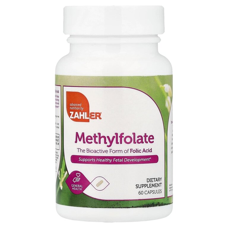Zahler Methylfolate, Метилфолат,60 капсул (1000 мкг DFE в 1 капсуле) из США