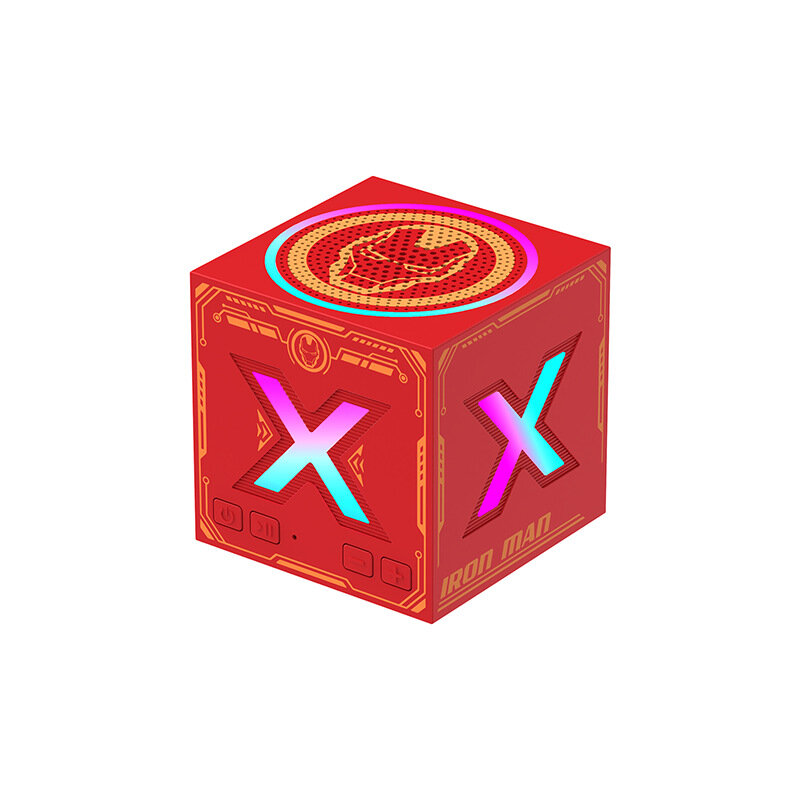 Bluetooth колонка Marvel Box DW-S3 портативный беспроводной сабвуфер красная версия Железный человек