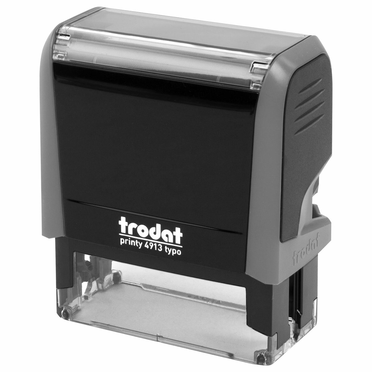 Штамп самонаборный Trodat 4913 P4/DB (58х22мм, 5 строк, корпус серый, кассы в комплекте) (43216)