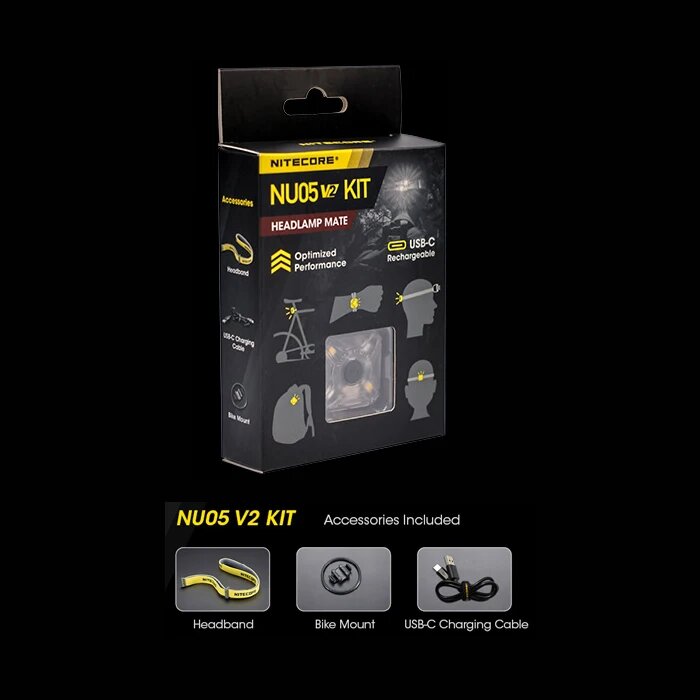 NITECORE NU05 V2 налобный фонарь, красный, Kit Version