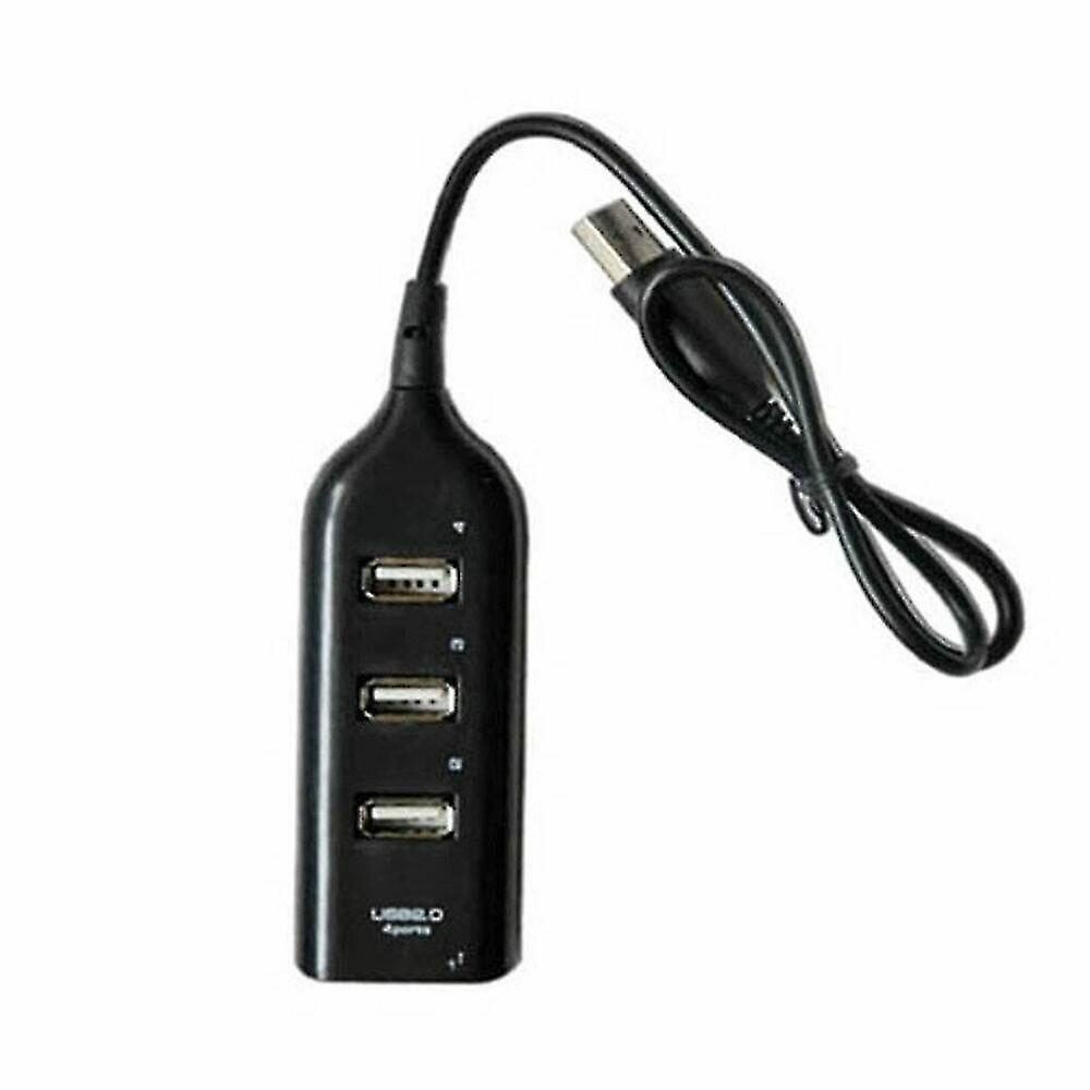 USB-флешка, черная, USB 2.0 высокоскоростной 4-портовый разветвитель-концентратор для ПК.