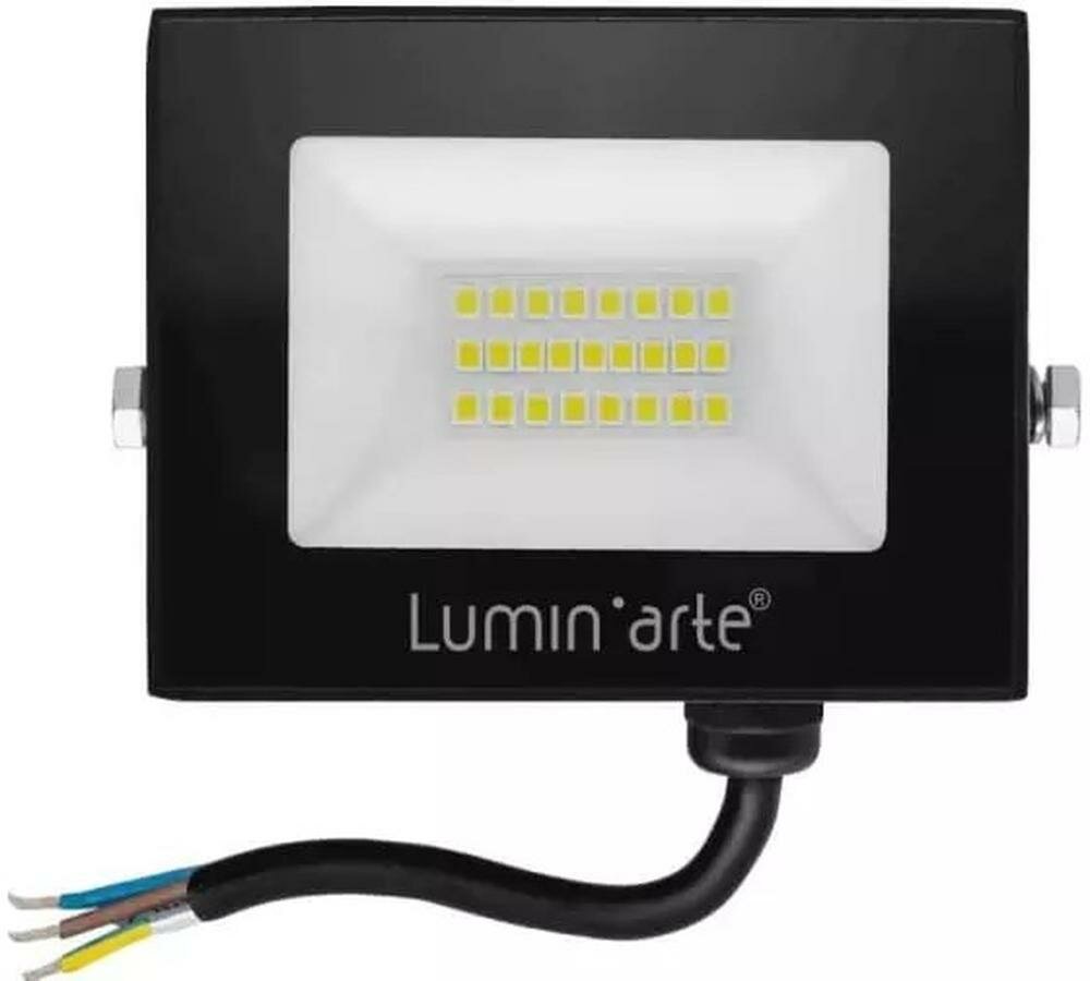 Прожектор светодиодный 220В 20Вт 5700К IP65 черный Luminarte LFL-20W/06