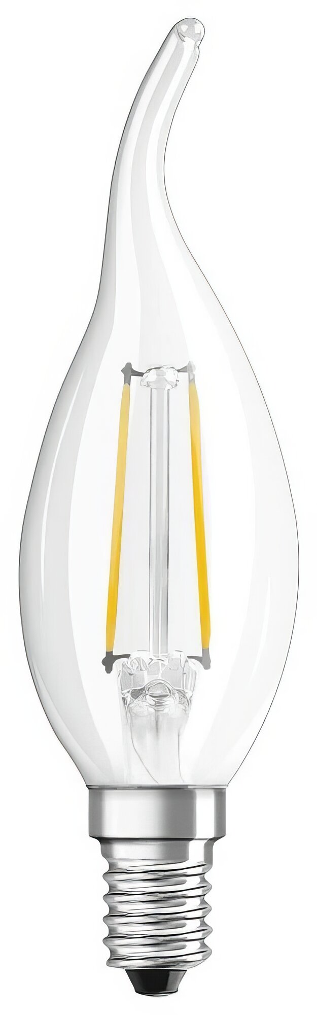 Лампа светодиодная филаментная Osram LED Star E14 4000К 6 Вт 806 Лм 220-240 В свеча на ветру прозрачная