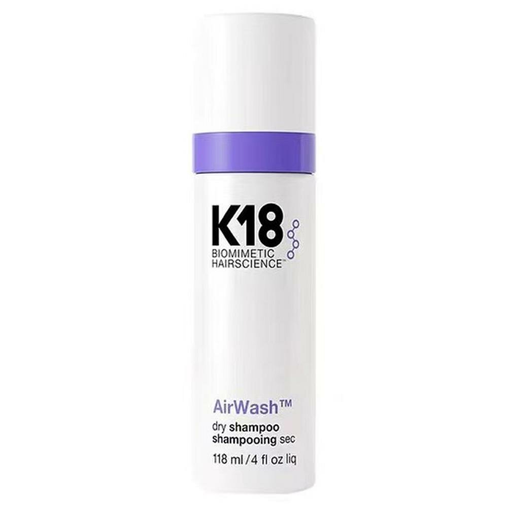 Сухой шампунь для волос без воды для свежести K18 AirWash, контроль жирности, 118 мл