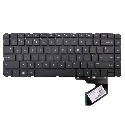 Клавиатура для ноутбука HP Pavilion 14-e000, 14-F, 14-F000, 14z-F000, черная, без рамки, плоский Ent