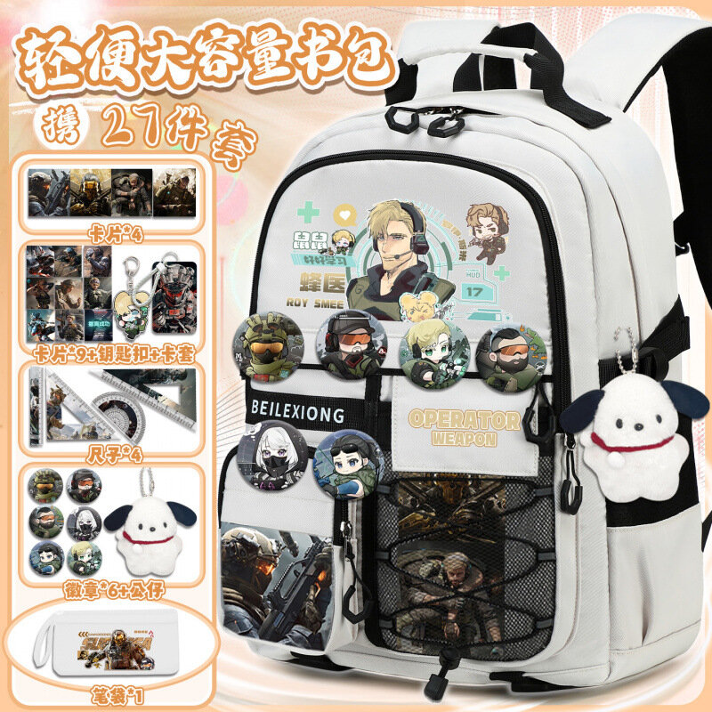 Рюкзак Delta Action Backpack, Weilong, вместительный, легкий и стильный, с изображением красного волка, предназначен для учеников начальной и средней школы