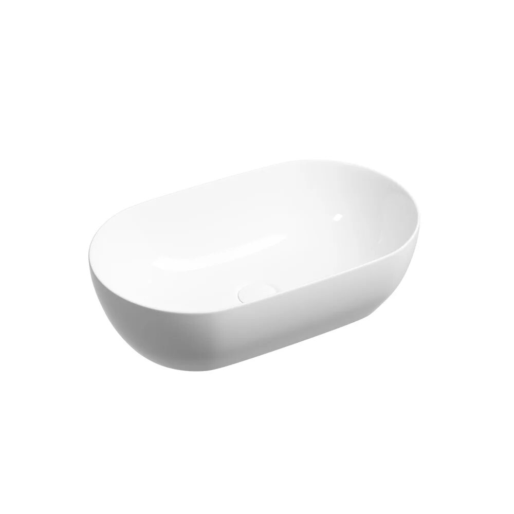 Раковина накладная Ceramicanova Twist овальная 50 см цвет белый CN12001