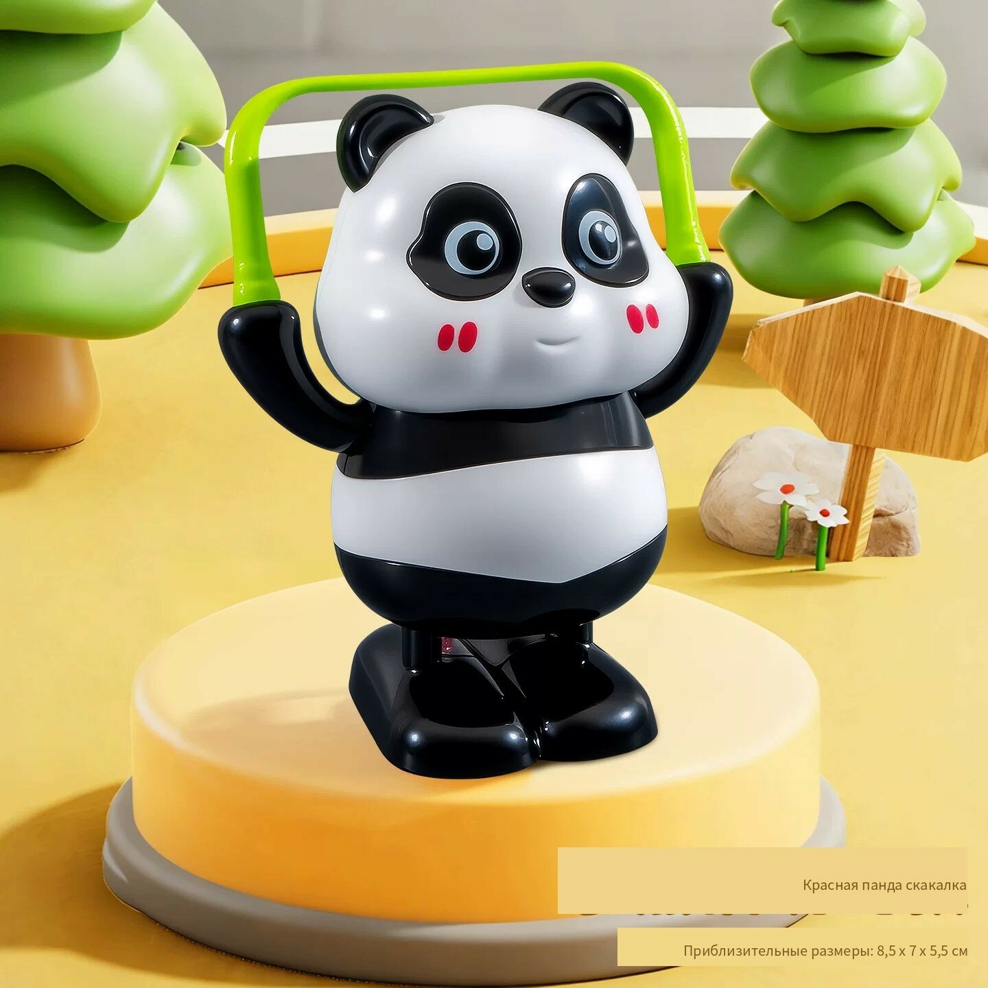 Заводная игрушка-панда, движущаяся фигурка животного из пластика 10×6×7,8 см