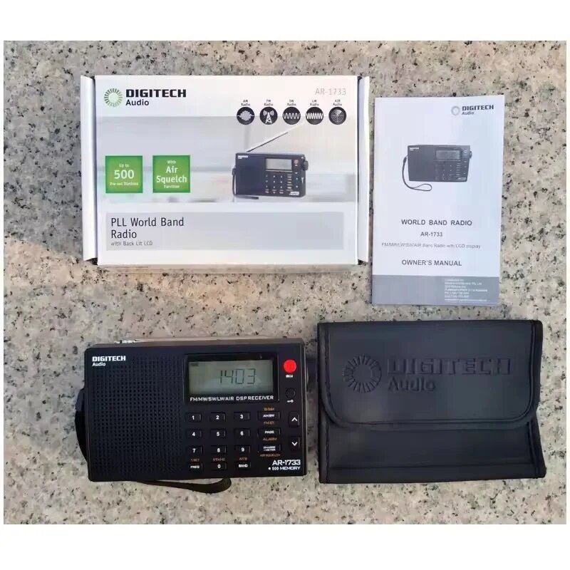 Портативное цифровое радио DESHIBO AR1733 (новое) с поддержкой AM/FM/SW/MW/AIR, PLL, приёмник World Band Radio AR-1733