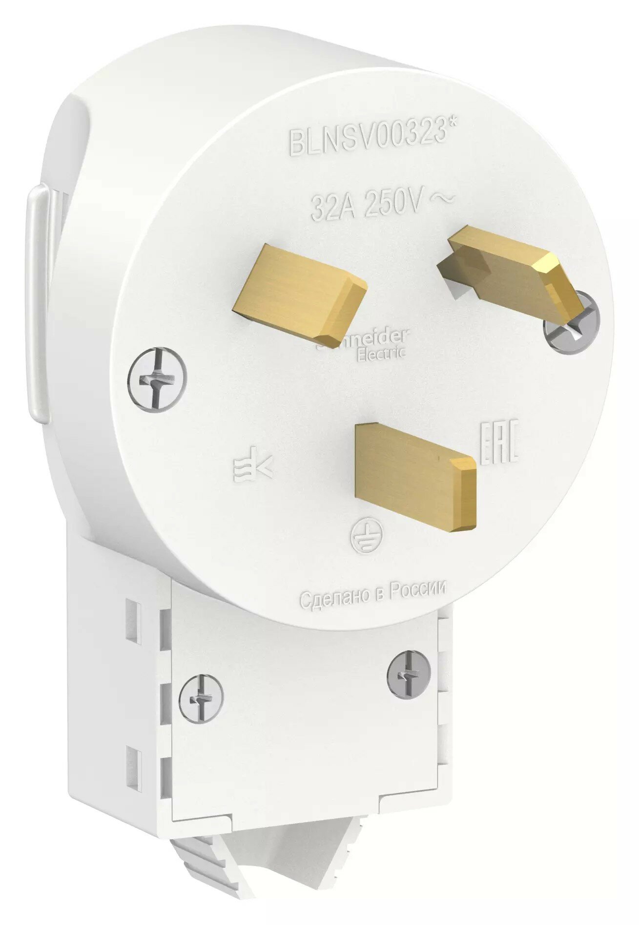 Вилка для электроплит 250В 32А белый Systeme Electric BLANCA SE BLNSV003231