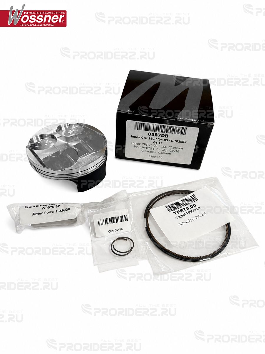 Поршень для мотоцикла CRF250R 04-05, CRF250X 04-17 от бренда Wossner 8587DB