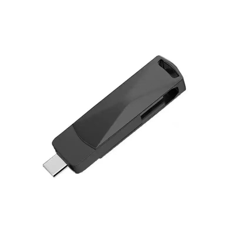 Серый металлик Алмазный 267 Type-C USB Флеш-накопитель 64TB Высокоскоростная портативная металлическая SSD флешка