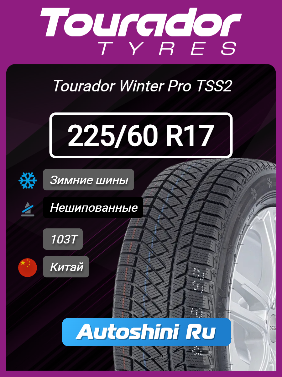 Шины зимние Tourador Winter Pro TSS2 225/60 R17 103T (нешип) XL