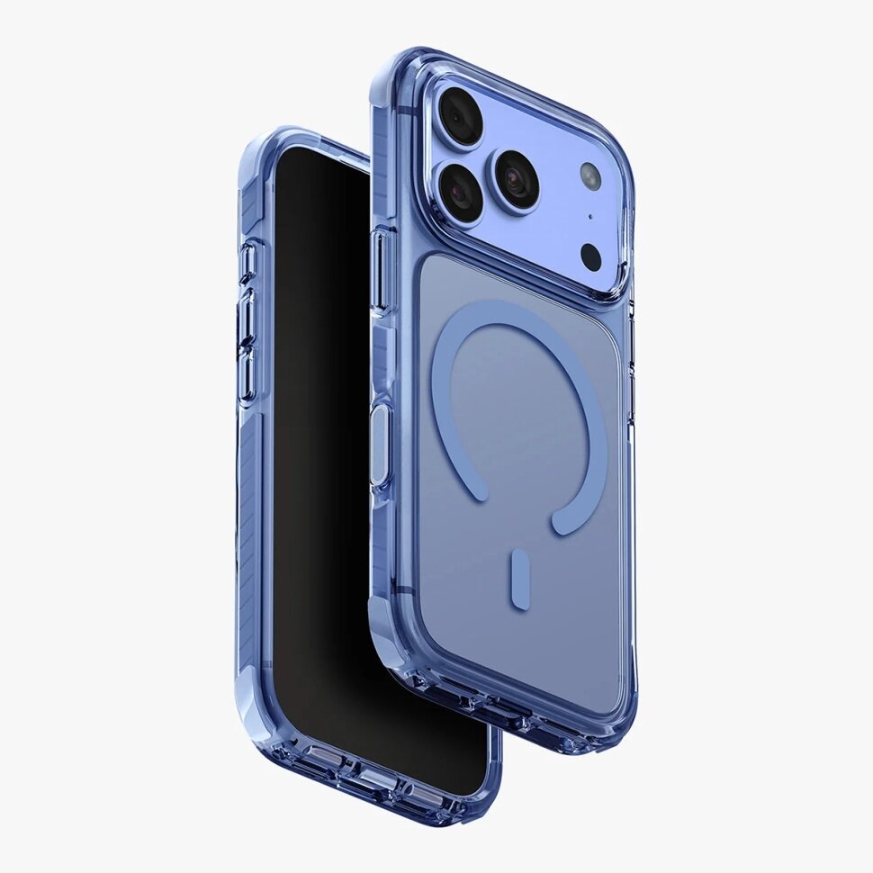 Uniq ударопрочный чехол с MagSafe для iPhone 18 Pro/17 Pro, Combat Polar Blue