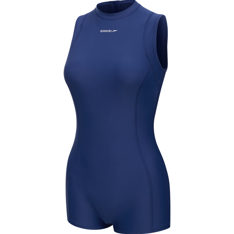 Купальник женский без рукавов из серии Speedo Free Freedom Skin с высоким горлом и цветом Hot Spring Bay Blue размер 36