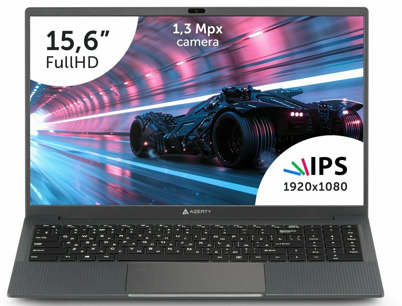 Ноутбук 15.6 Azerty RB-1561-8-256 120-1301 FHD IPS Intel N150 8Gb SSD256Gb W11Pro серый