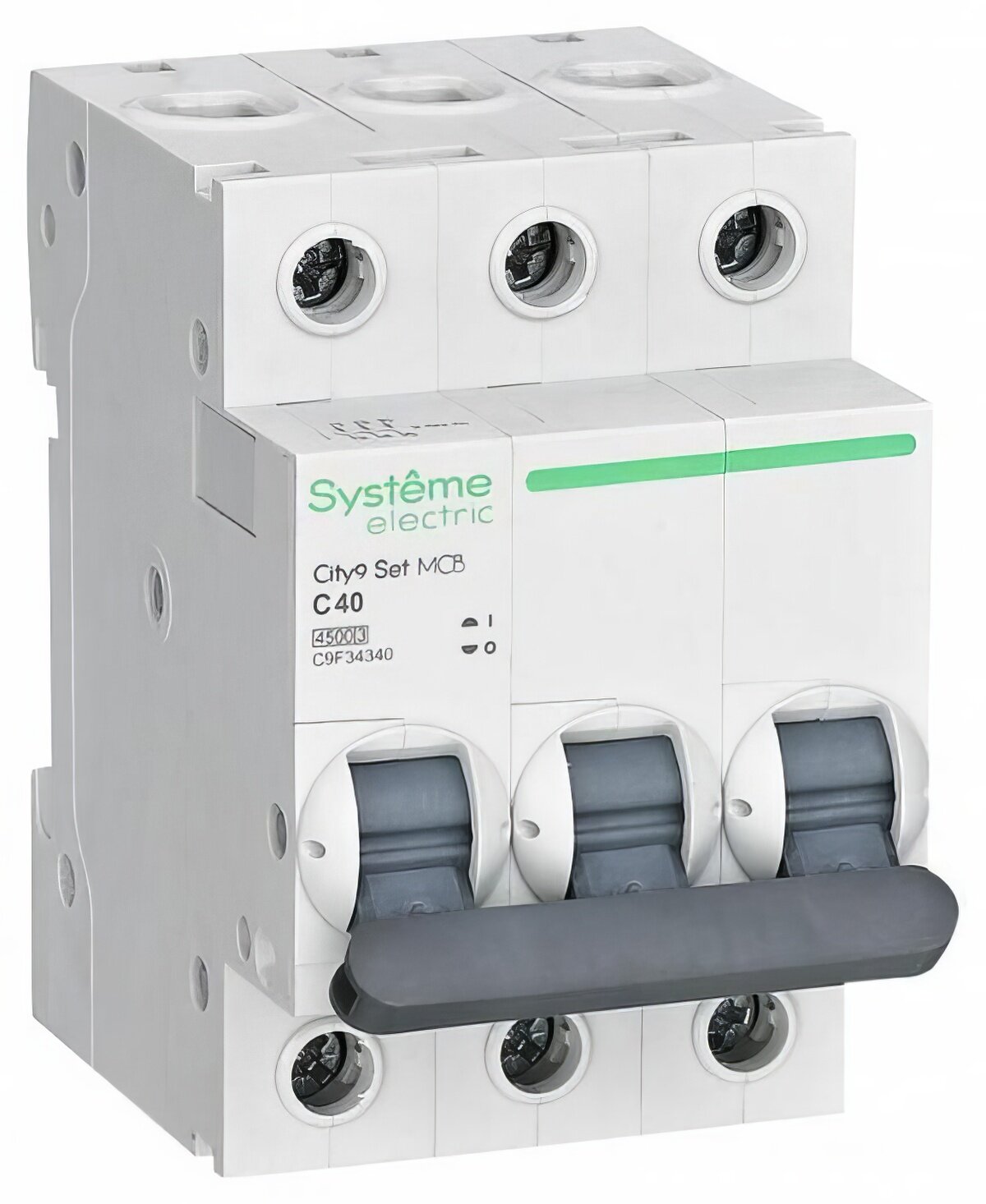 Выключатель автоматический модульный 3п C 40А 4.5кА City9400В Systeme Electric C9F34340