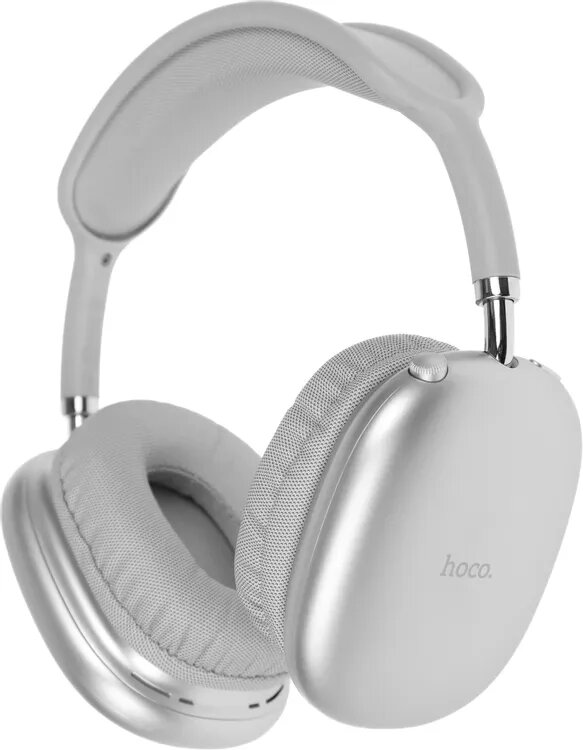 Наушники Hoco Air Triumph W35, 3.5 мм/Bluetooth, мониторные, серебристый