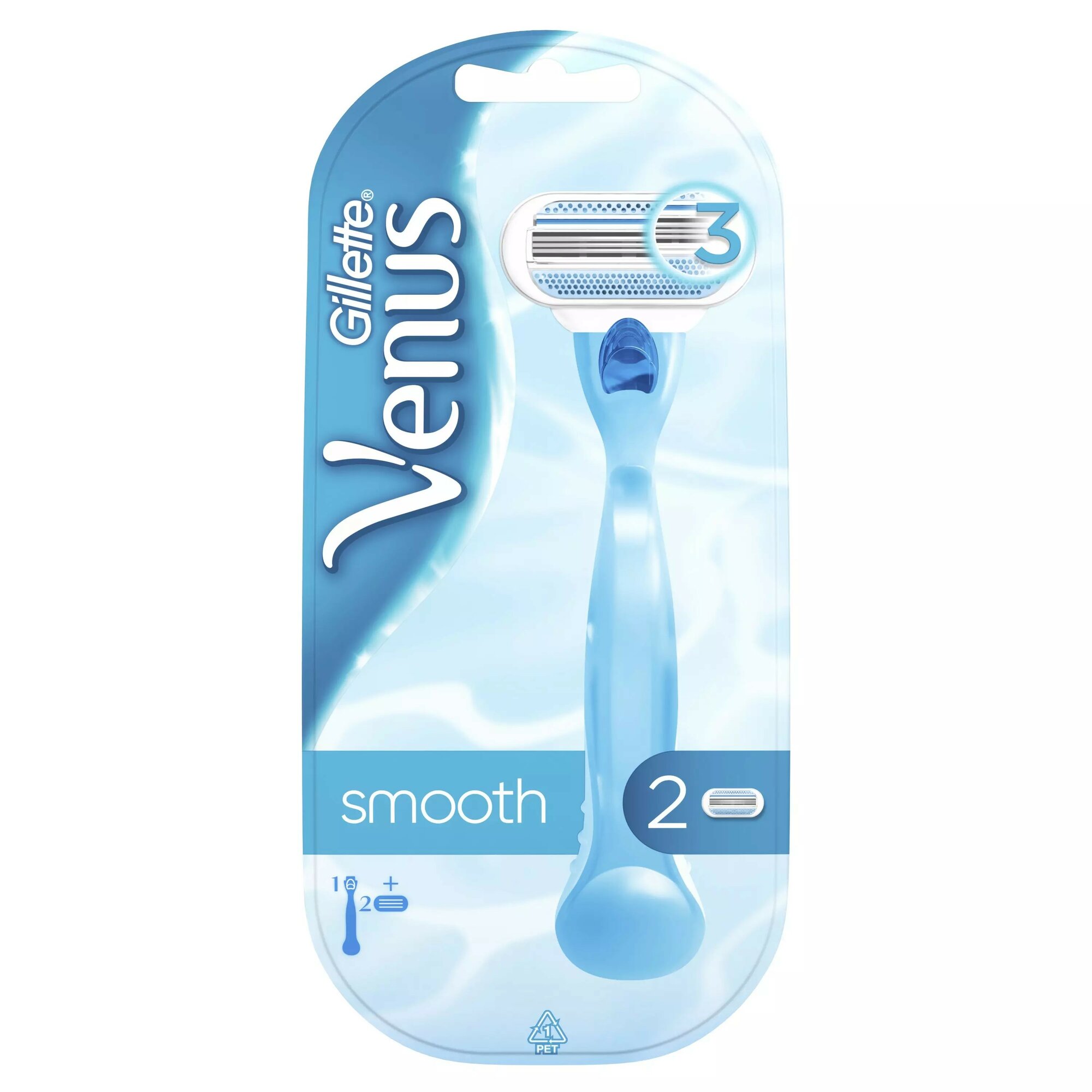 Женская бритва Gillette Venus с 2 сменными кассетами