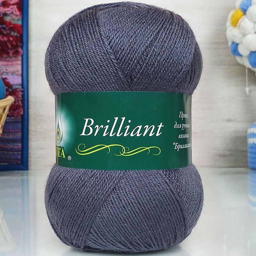 Пряжа Vita BRILLIANT 05 т. серый (5 мотков)