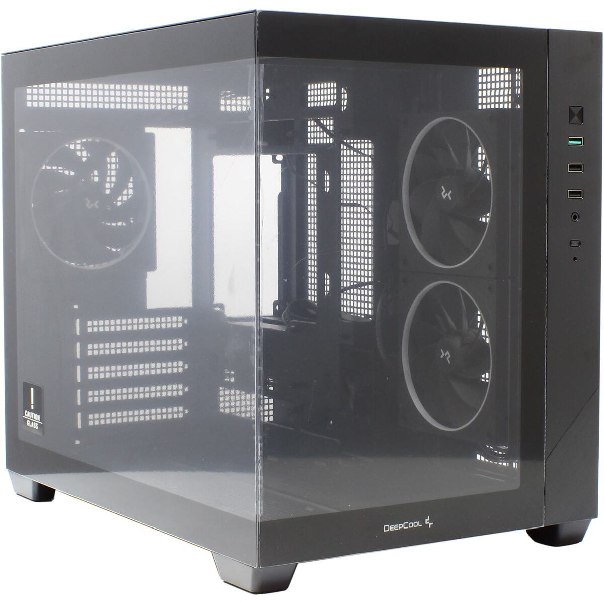 Minitower Deepcool CG330 3F R-CG330-BKNGM3-G Black MicroATX без БП, с окном