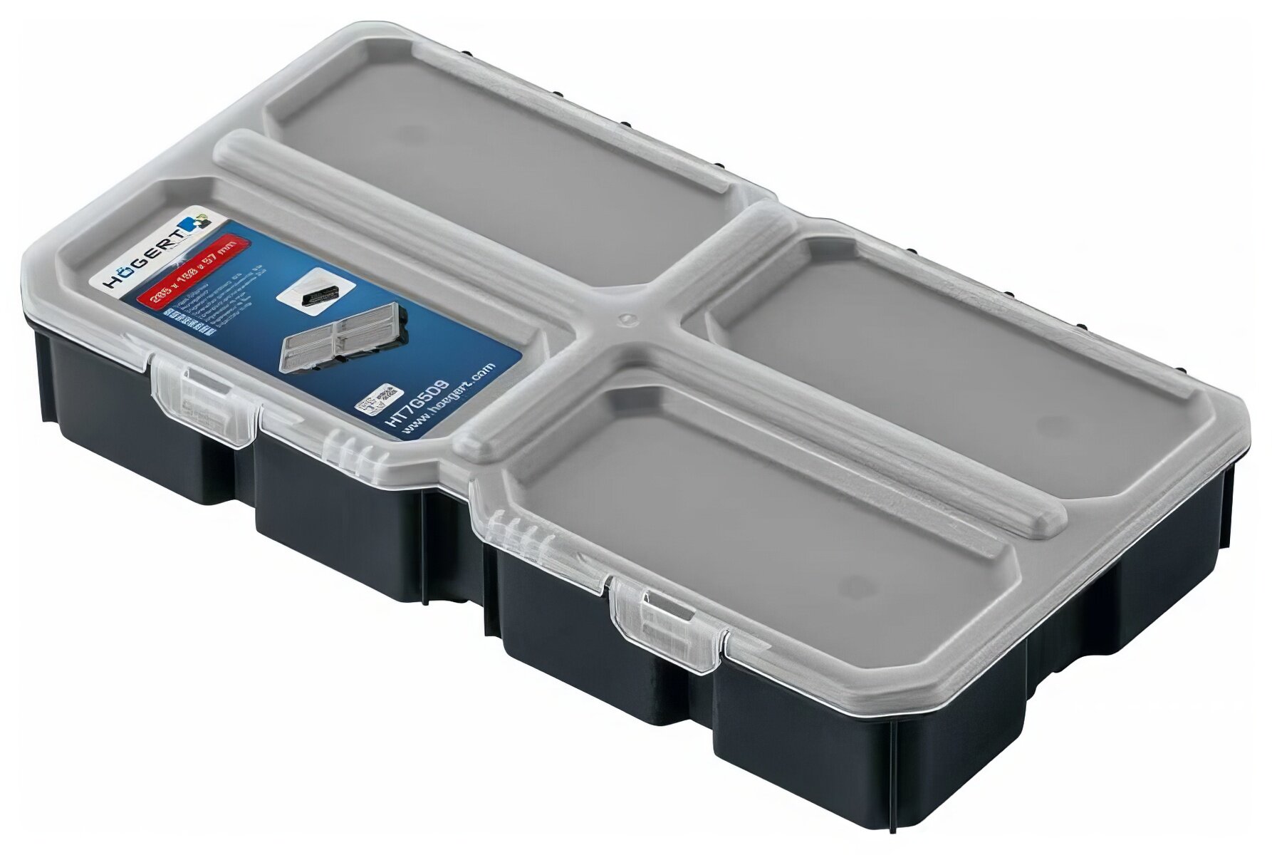 Органайзер для инструментов HOEGERT TECHNIK htm box 258x158x57 мм HT7G509