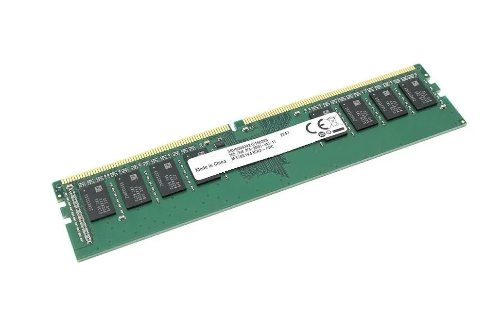Оперативная память DDR4 8ГБ 2400 MHz PC4-19200 DDR4, 2400 МГц, 1 x 8 ГБ (M378A1K43CB2-CRC CL17 17-17-17-39)
