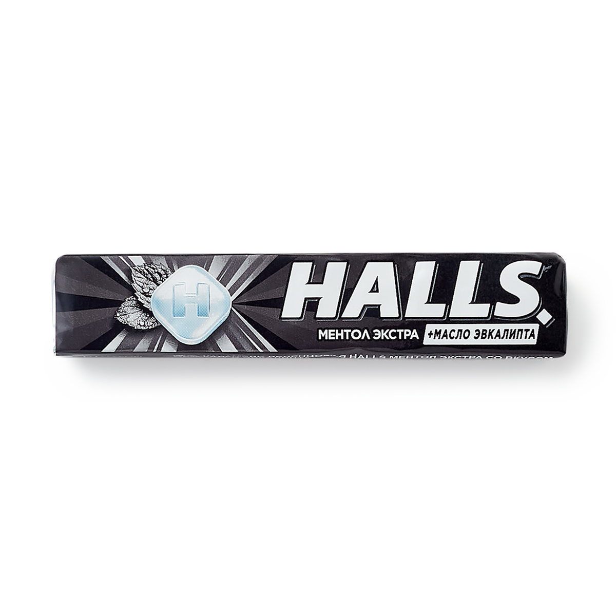 Карамель леденцовая Halls Ментол экстра, с маслом эвкалипта, флоу-пак, 68 г