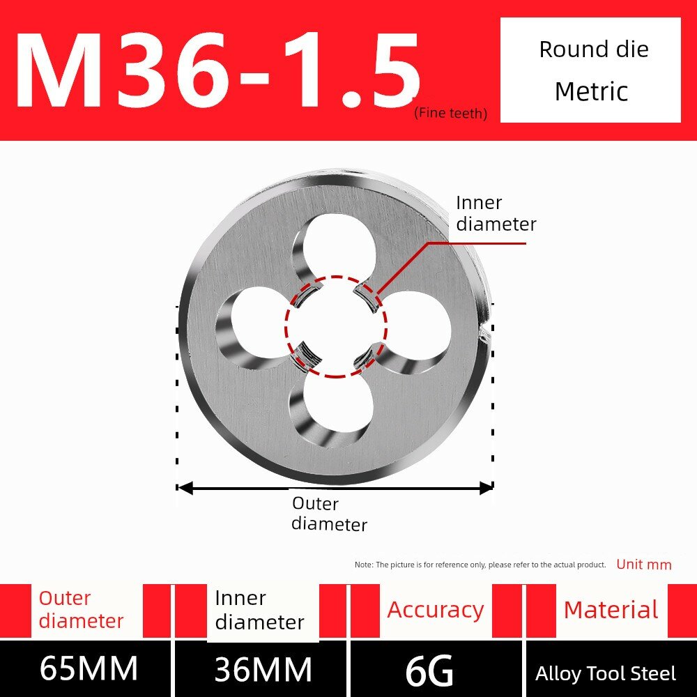 Тонкая резьба резьбонарезной патрон M36 x 1.5 для детального металлического крепления