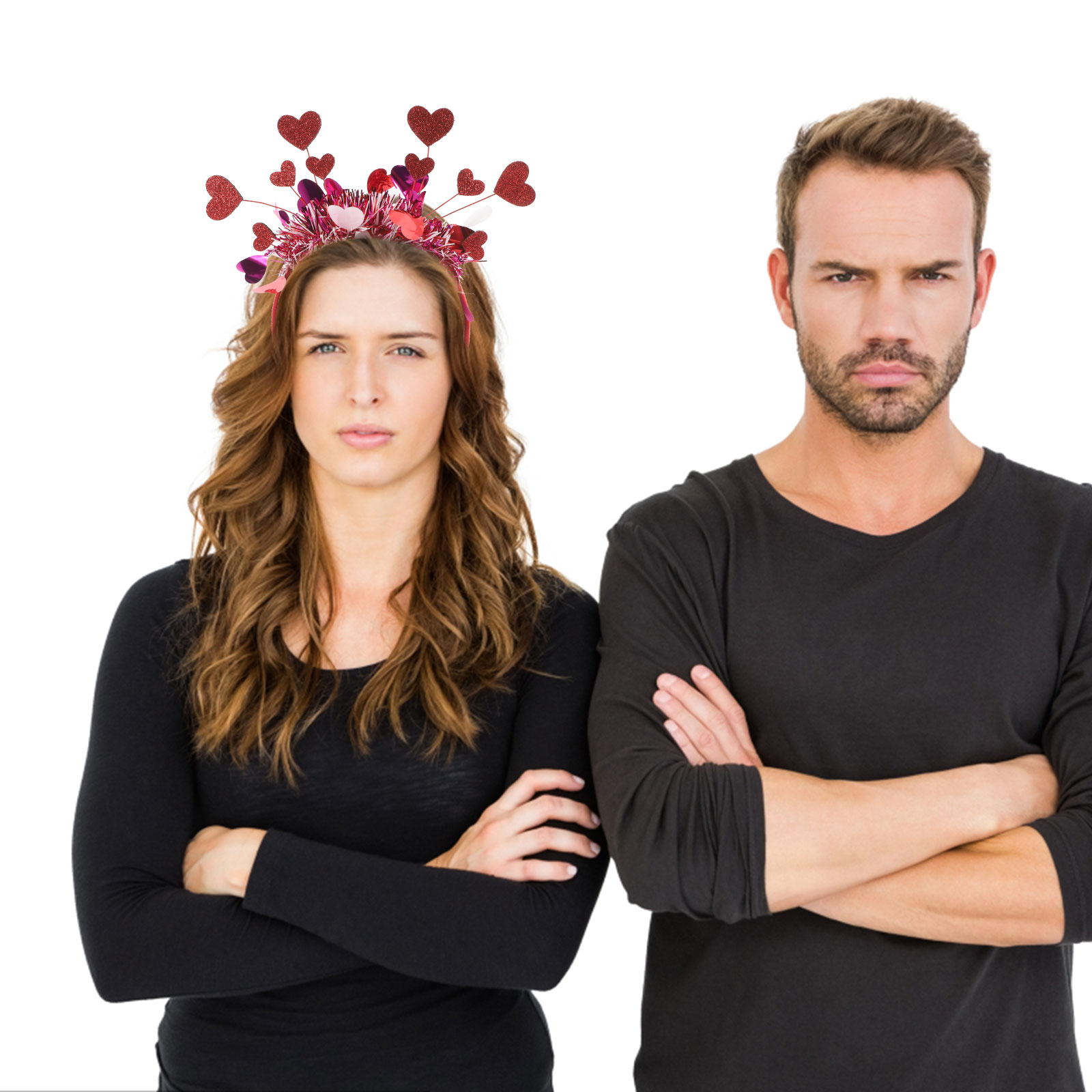 Valentines Day Heart Headband Красный Глиттер Сердце Причёска Уникальное Праздничное Аксессуар 25.00X23.00X1.50Cm