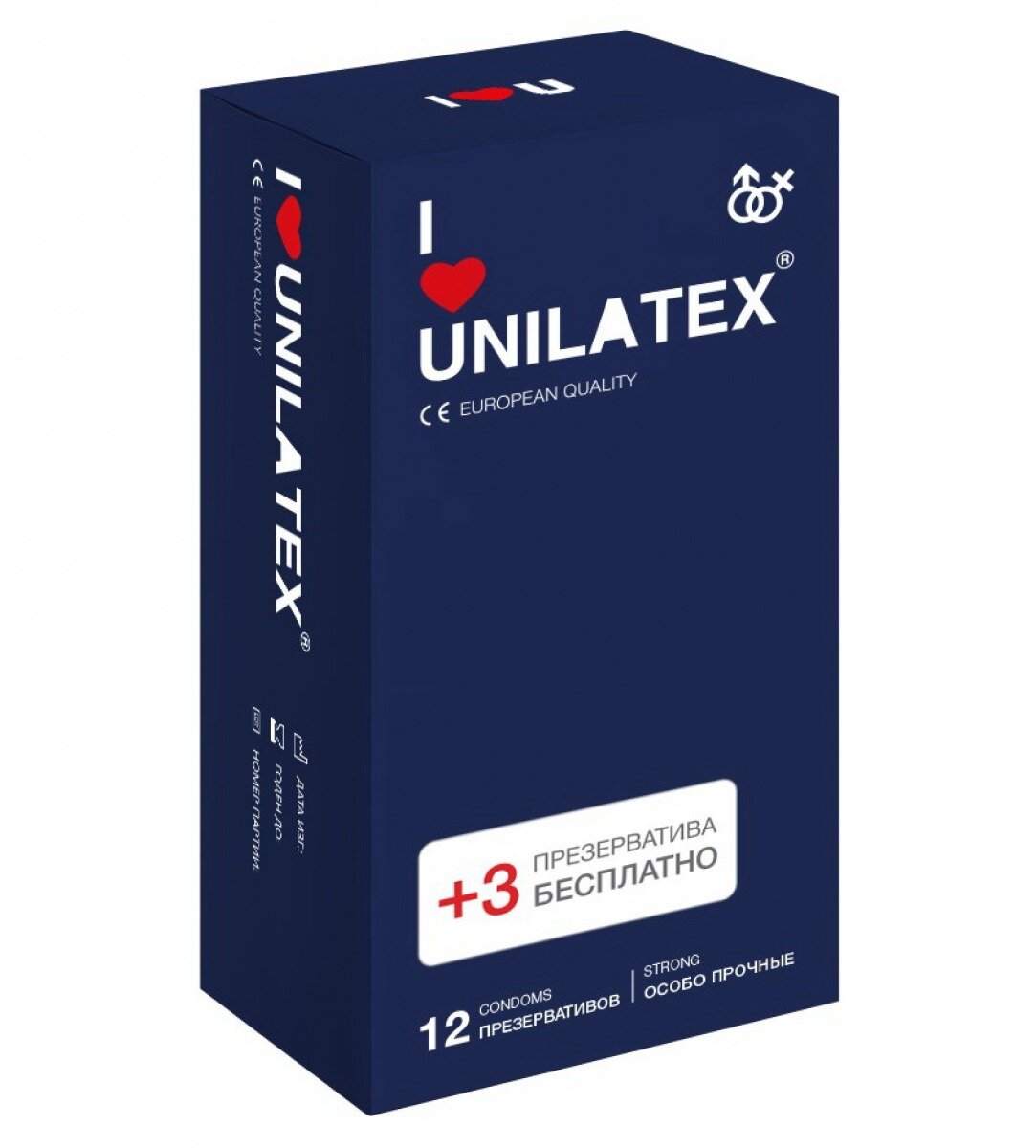 Презервативы Unilatex Extra Strong 15 шт повышенная прочность и надежность латексные