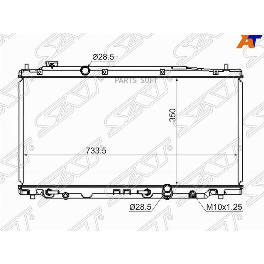 Радиатор Honda Fit 07-13 / City 08-14 от официального дистрибьютора, SAT, артикул HD0001307