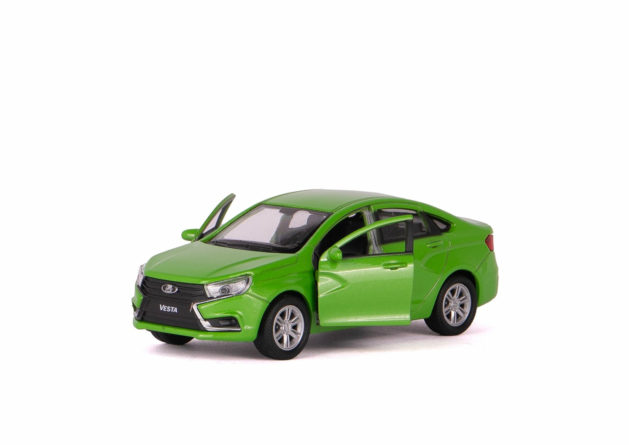 Машинка Welly 1:38 LADA Vesta, пруж. мех, зеленая 43727W