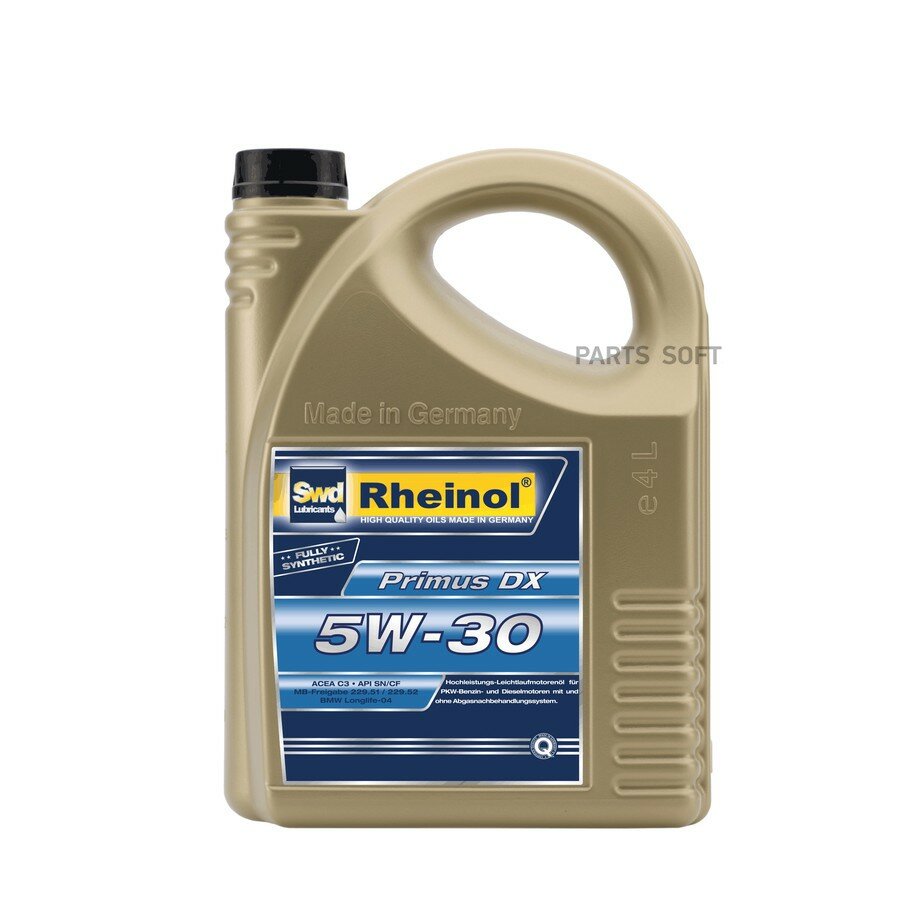 SWD Rheinol Primus DX 5W-30 (4л) от официального дистрибьютора, SWD RHEINOL, артикул 31228470