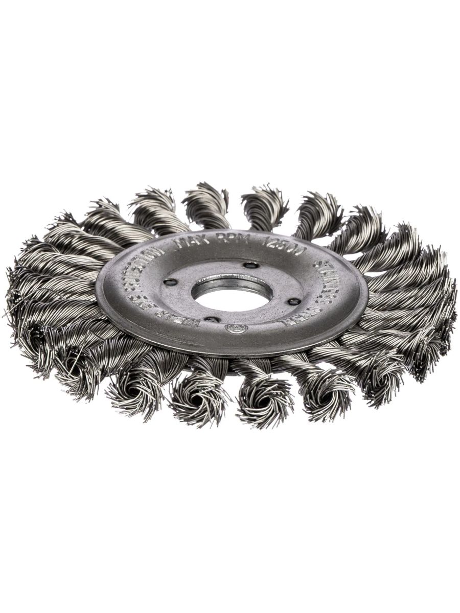 Дисковая щетка BLUESHARK №1567 с пучками проволоки 125х0.5x22.23 (нерж. сталь)