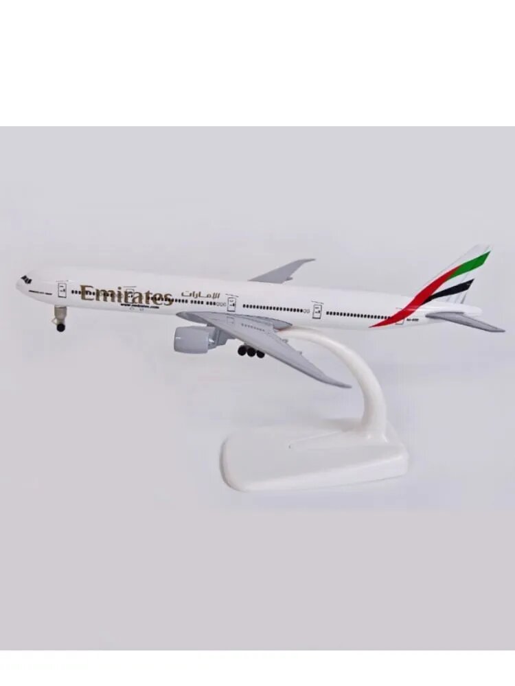 Игрушечная модель самолета B777 Emirates 20см подарок