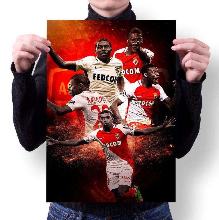 Плакат Kylian Mbappe Lottin, Килиан Мбаппе Лоттен №14, А2