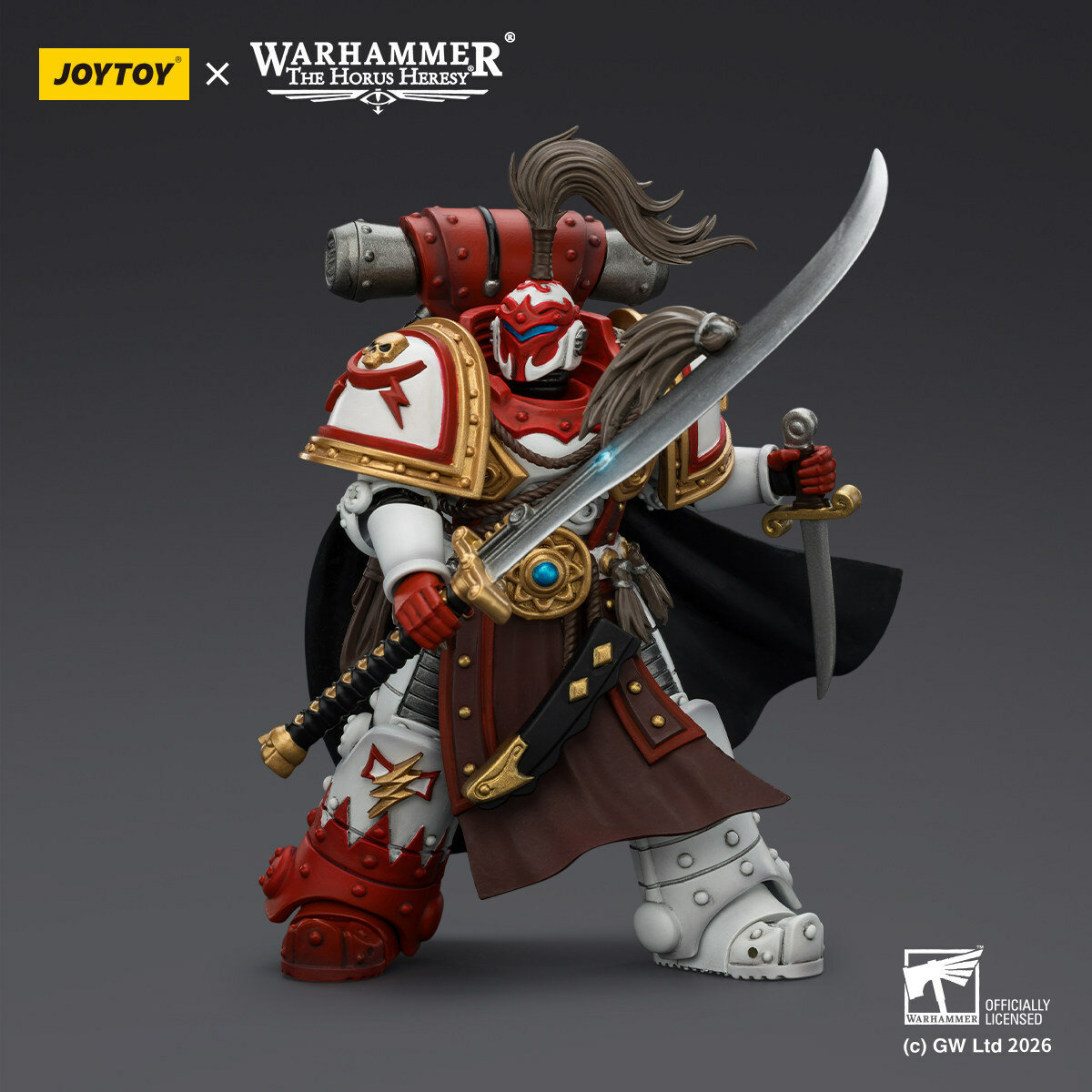 Фигурка JOYTOY Dark Source Warhammer White Scar Legion Defiant Mech Qin Xia Khan Shib Khan Model Figury