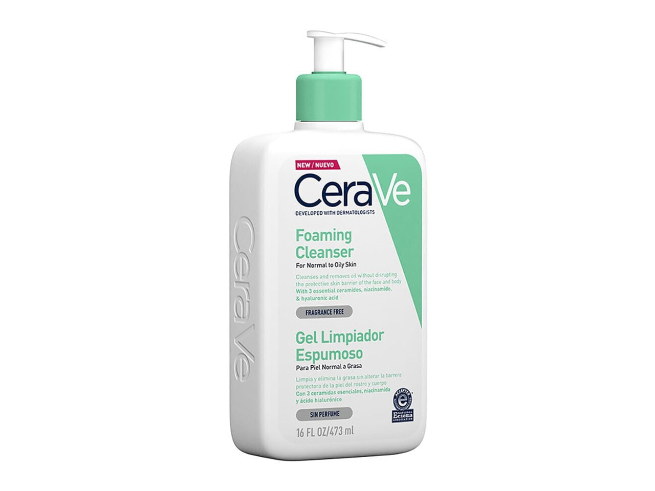 Пенка для умывания CeraVe Foaming Cleanser for normal to oily skin 473 мл Пенка для умывания Foaming Cleanser for normal
